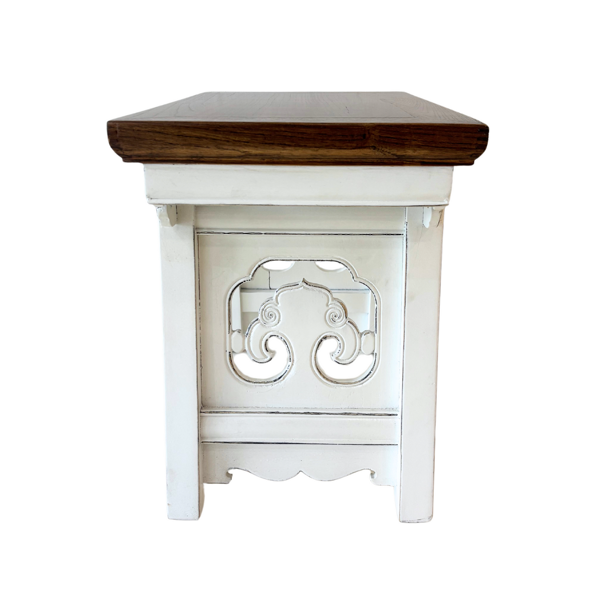 STOOL MING CARVED WHITE MZ-35 – LIMS Legacy Singapore